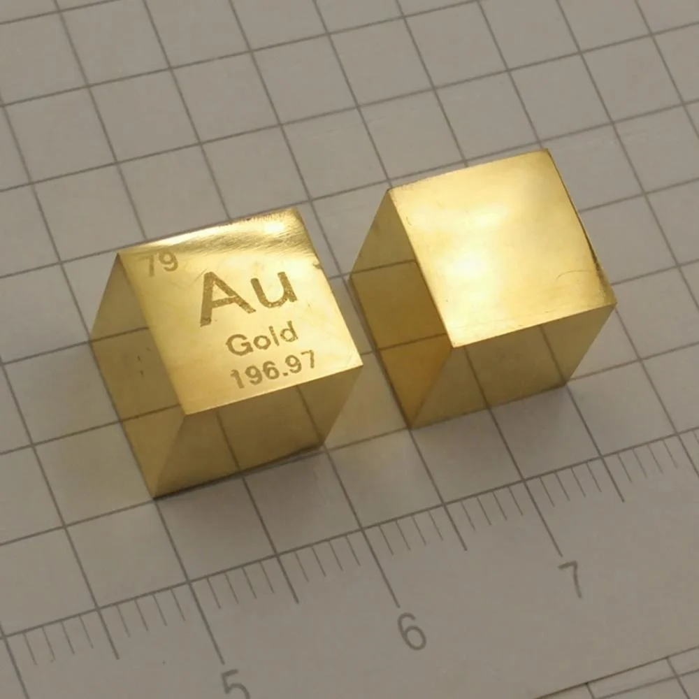 Gold Metal Cube 99.99% Au, 10mm Aurum Cube for Element Collection ...
