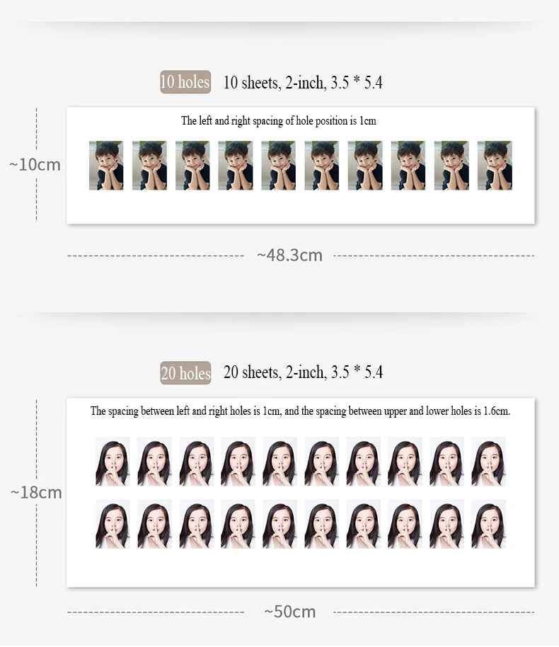 Child Id Photo Frame Displays New Baby Growth Record 2 Inch Photo ...