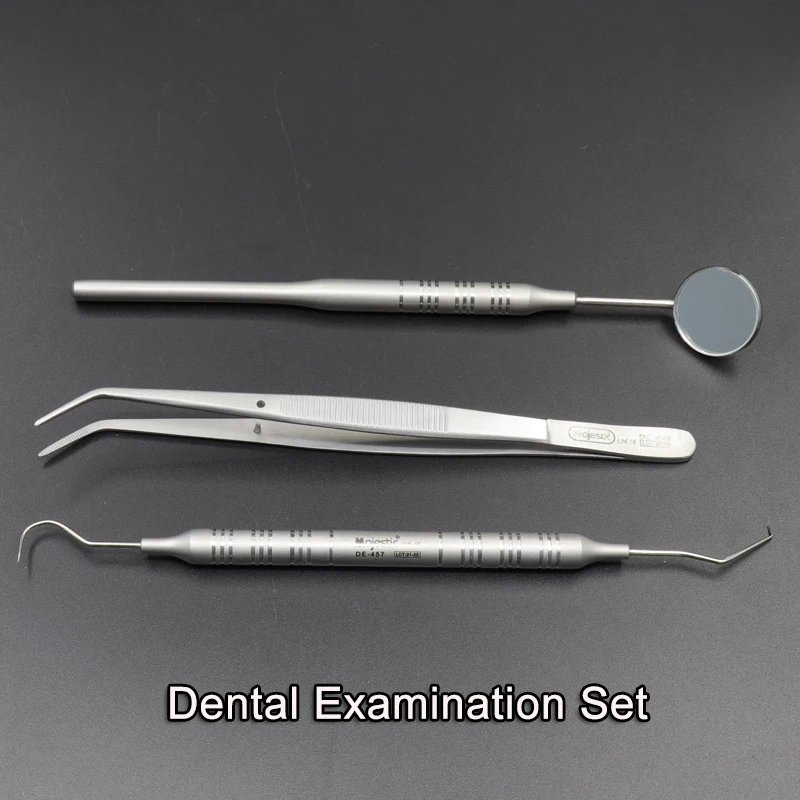 Stainless Steel Dental Tool Mouth Mirror Prodes Tweezer Dental ...
