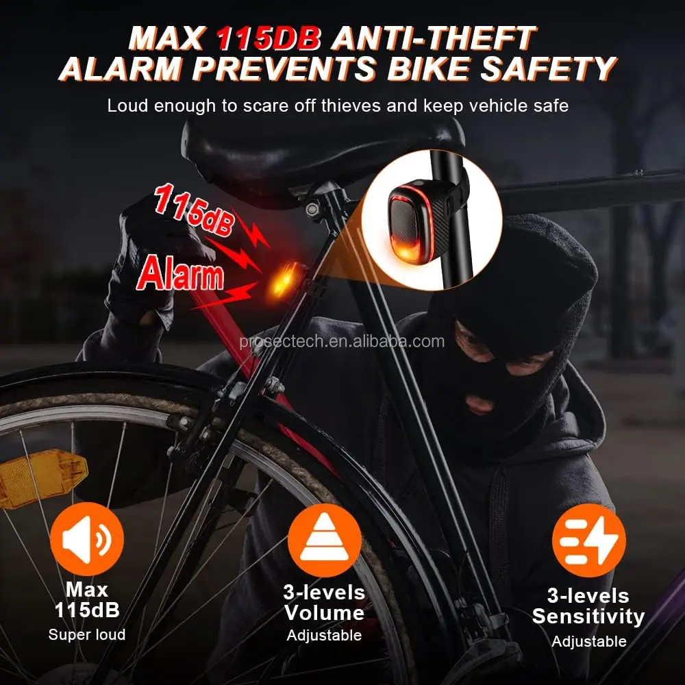 Smart Bicycle Rear Light - Durable, Waterproof, and Secure