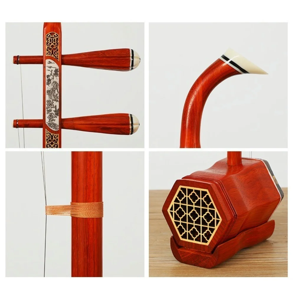 Erhu Traditional Chinese Bassoon With Rosewood & Horse Tail Hair - Oem