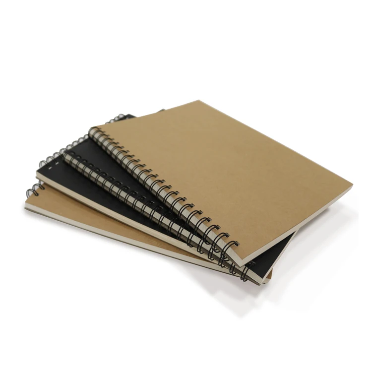 Double Coil Spiral Caderno De Desenho Hardcover Sketch Book A4 Kraft ...