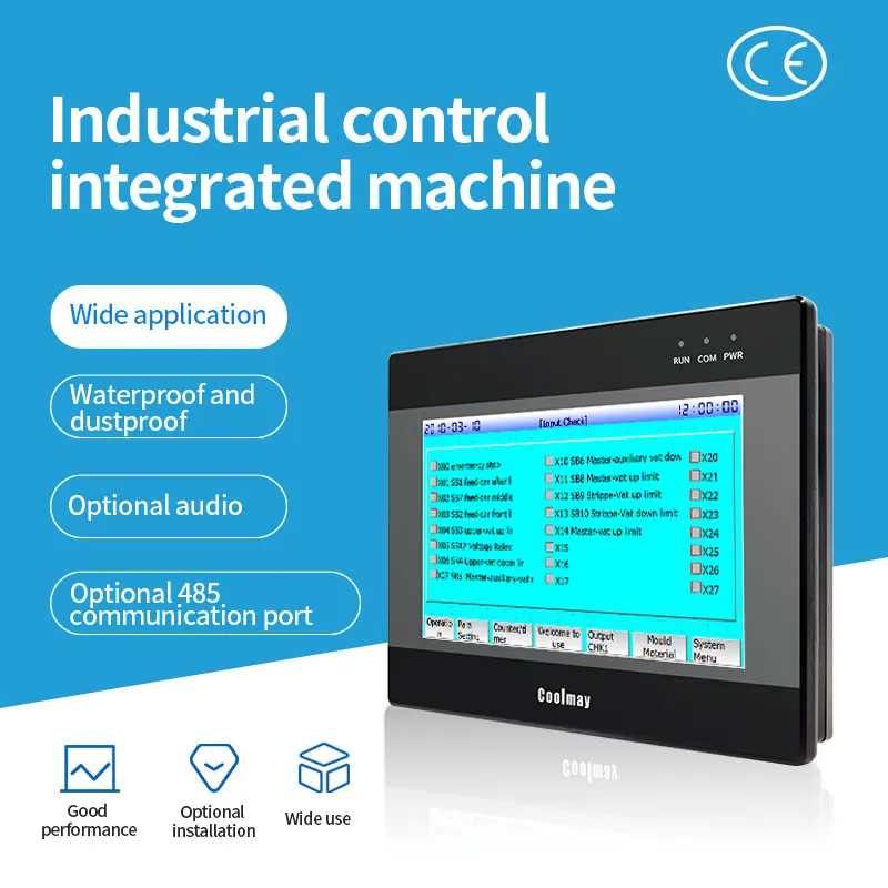 Plc Controller Rs232/rs485 With 7 Inch Hmi Touch Screen For Washing ...