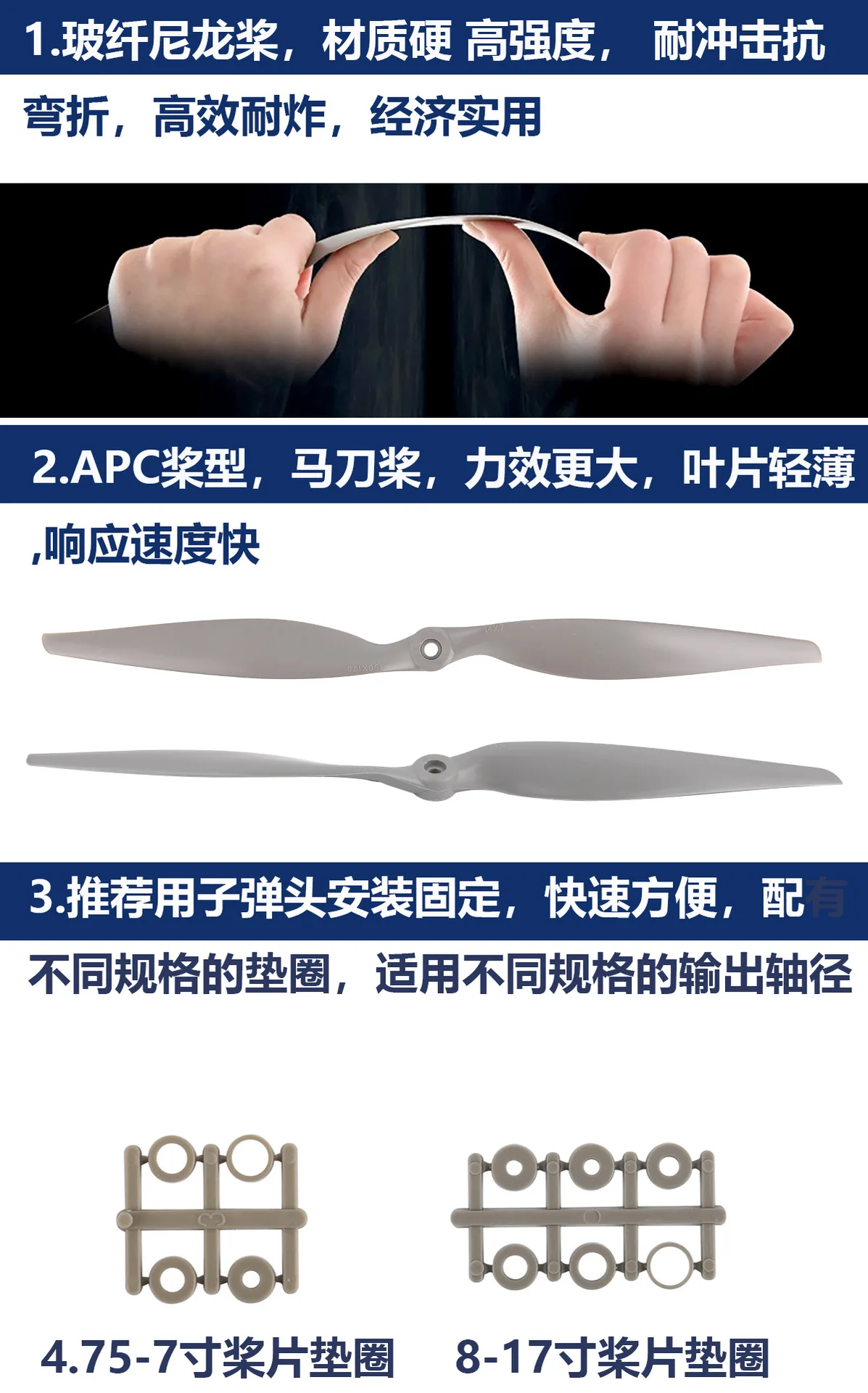 Gf Electric Propeller Fixed Wing Propeller Fpv Nylon Propeller Apc ...