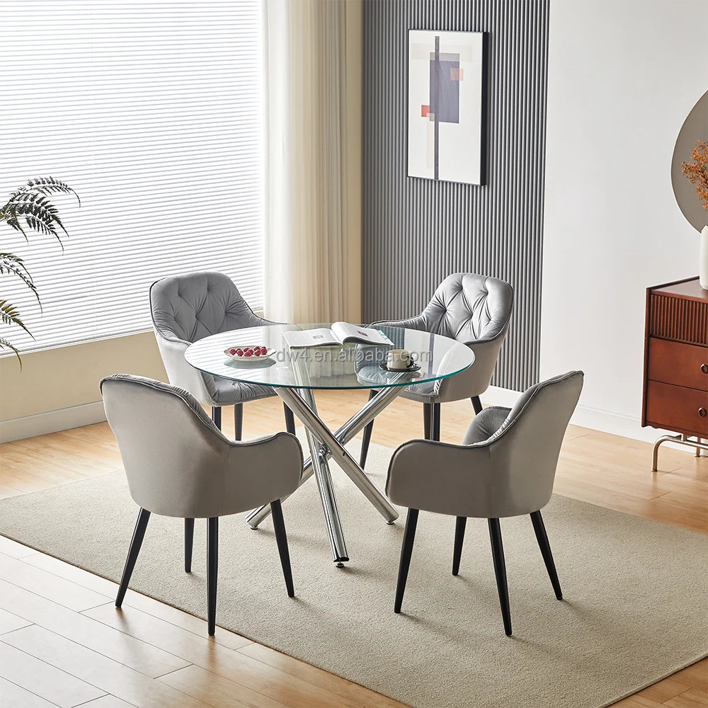 Modern Furniture Dining Table Set 4/6/8 Seater Dining Table 6 Set Home ...