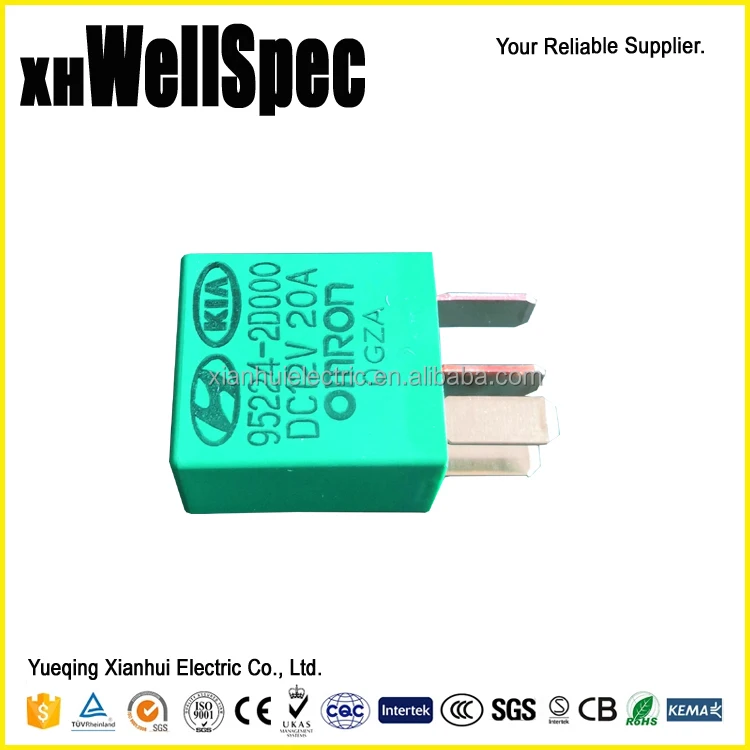Wellspec 95224-2D000 Flasher Relay - 12VDC 20A for Hyundai, KIA, SAAB ...