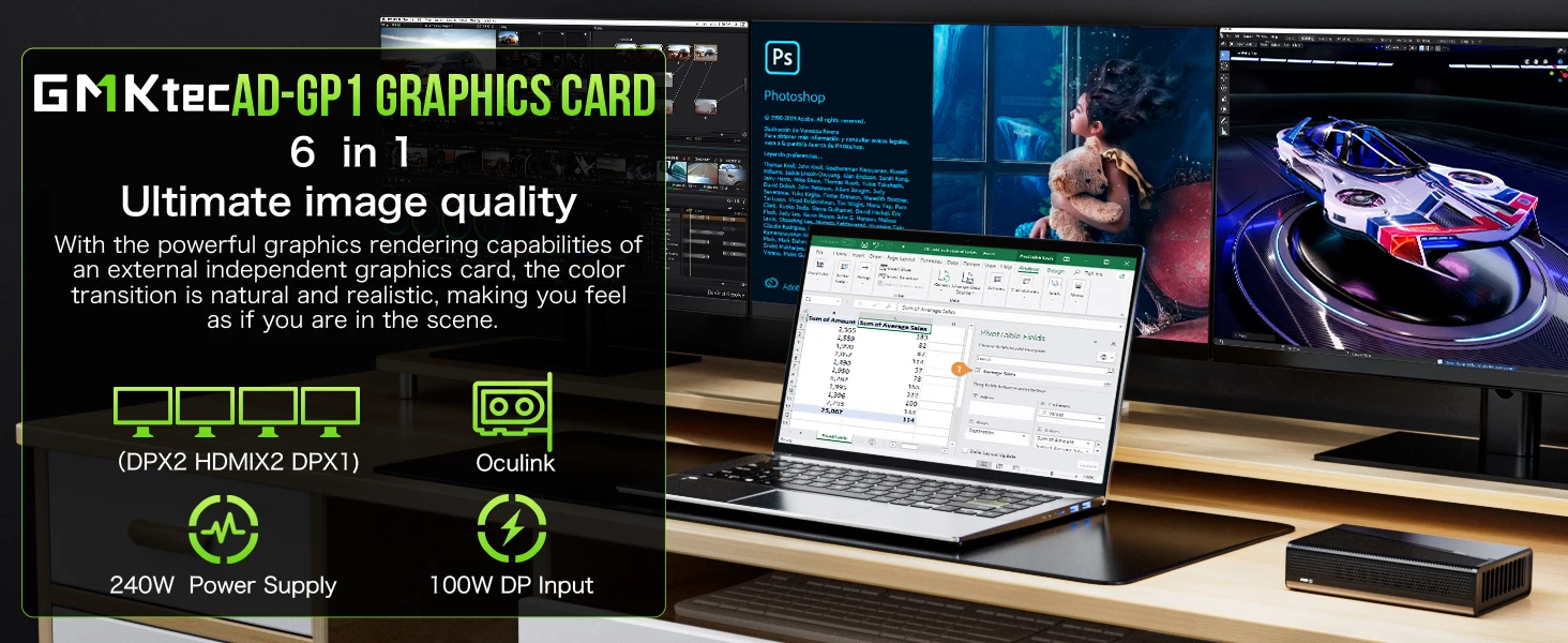 Gmktec EGPU Dock with AMD RX 7600M XT - Boost Your Laptop