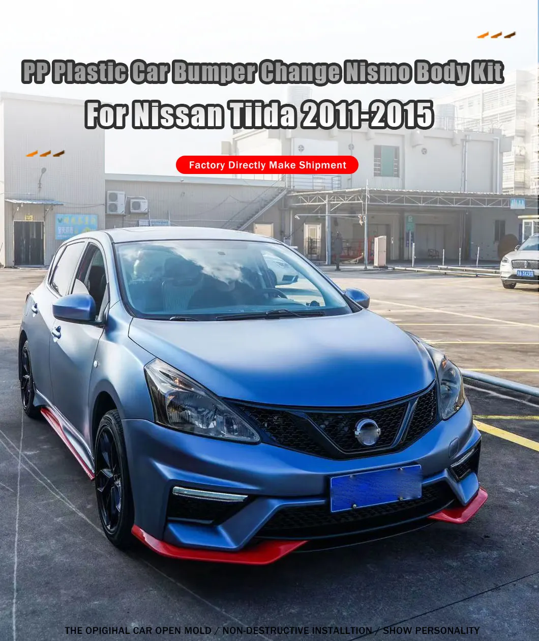 PP Plastic Full Set Bodykit for Nissan Tiida 2011-2015