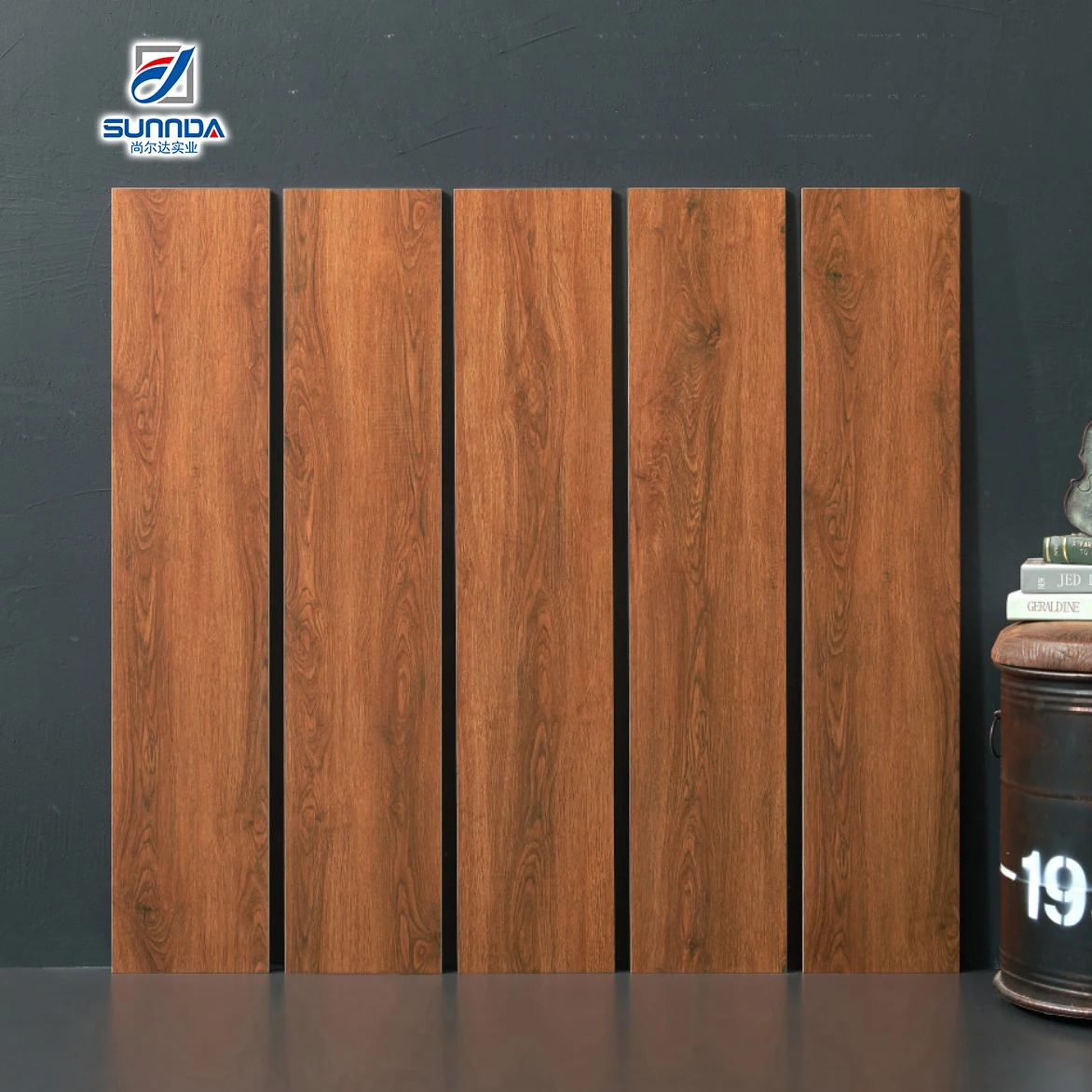 Wooden Texture Porcelain Tiles Floor Wall Matte Surface Rectified Edge ...