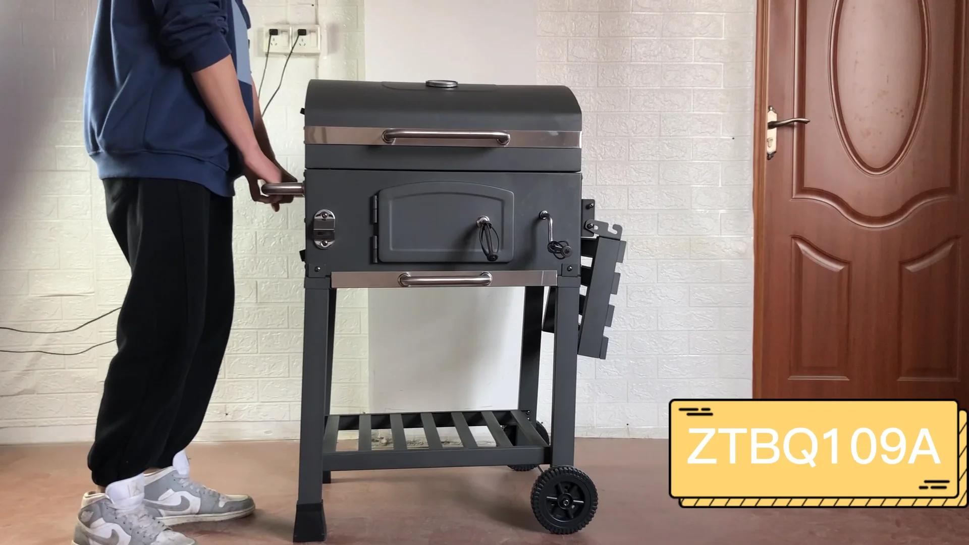 New Upgrade Outdoor Heavy Duty Charcoal Barbecue Outdoor Trolley Bbq ...