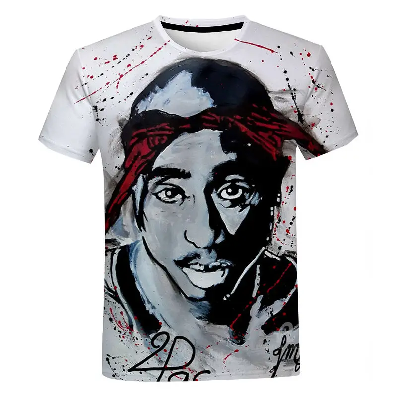 Rapper Tupac 2pac 3d Printed Shirt For Men Hip Hop T-shirt 3d Digital ...