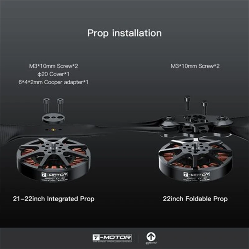 T-motor Mn6007 Ii Kv160 Brushless Motor Max Thrust 5.5kg Long Flight ...