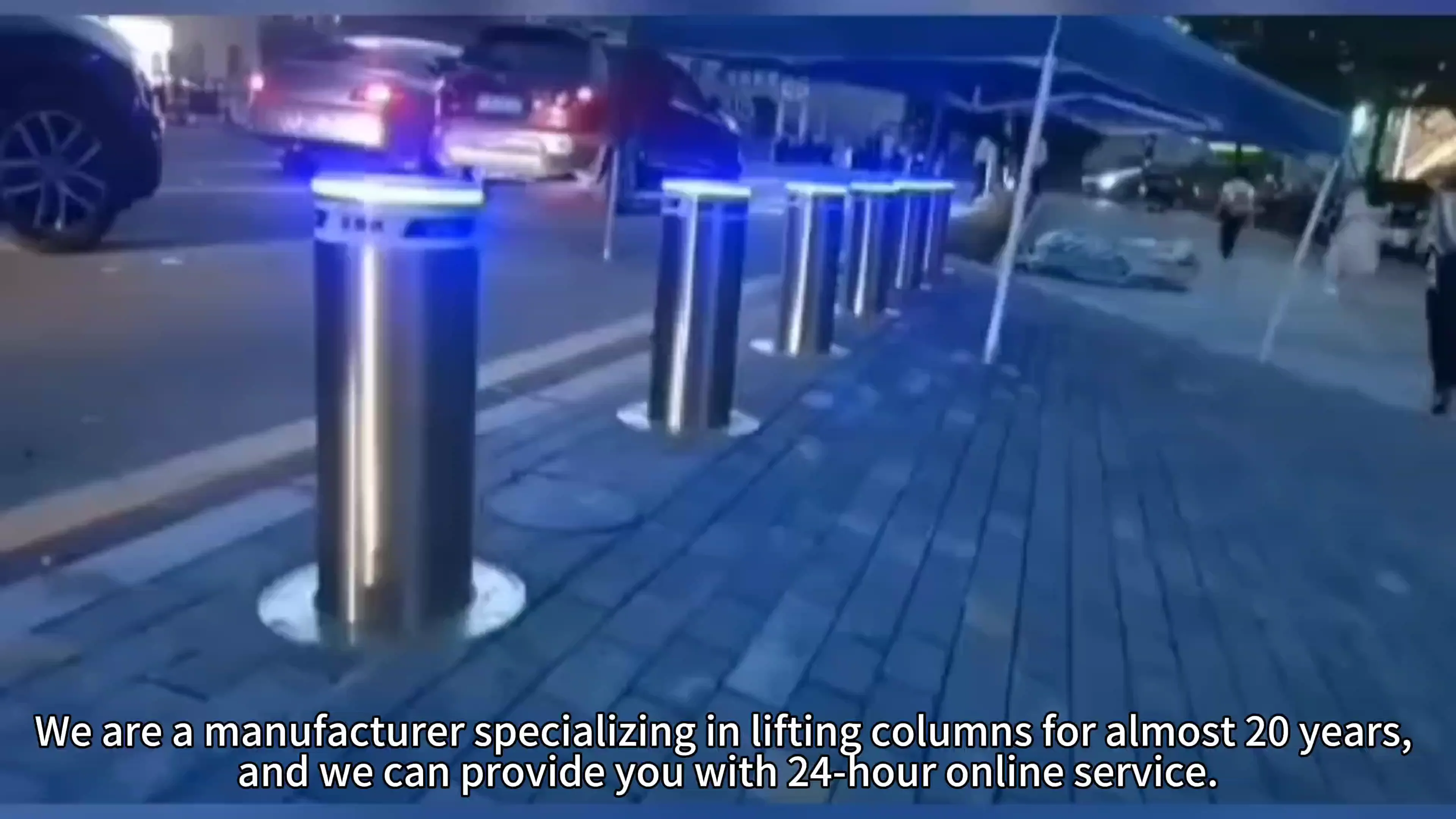 Telescopic Automatic Road Blocker Lifting Rising Bollards Solar ...