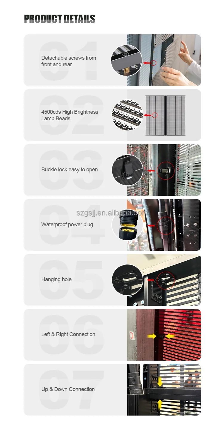 P6.66 P10 clear Transparent Flexible Led Foils ultra Thin Flexible Film ...