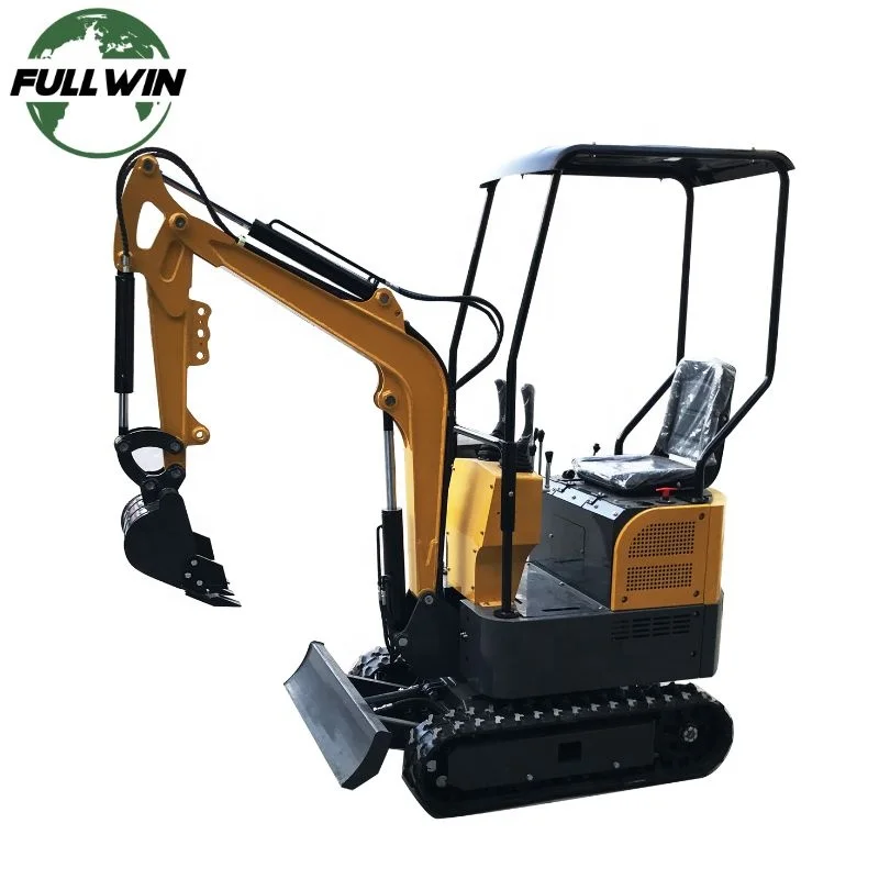 Tracked Mini Excavator 1 Ton Garden Farm Crawler Small Digger Micro ...