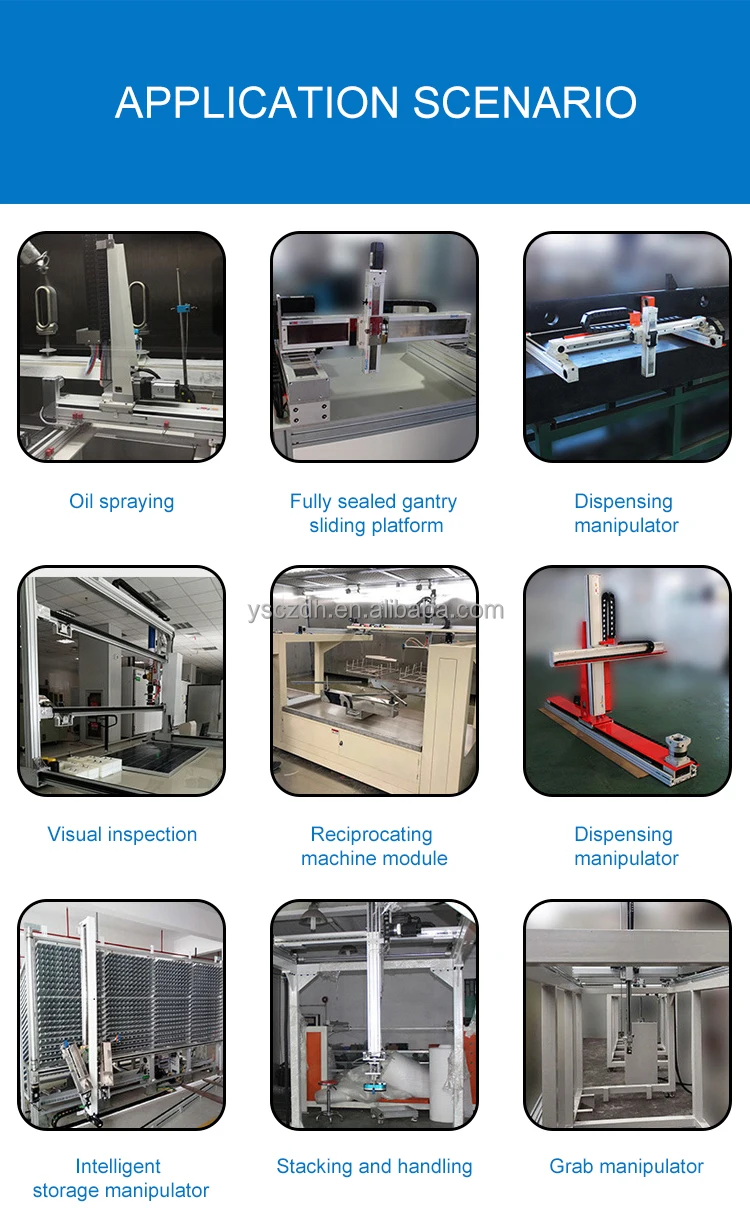 Heavy Duty CNC Motorized XYZ Gantry Robot System Rack and Pinion Guideway Slide Table Stage ...