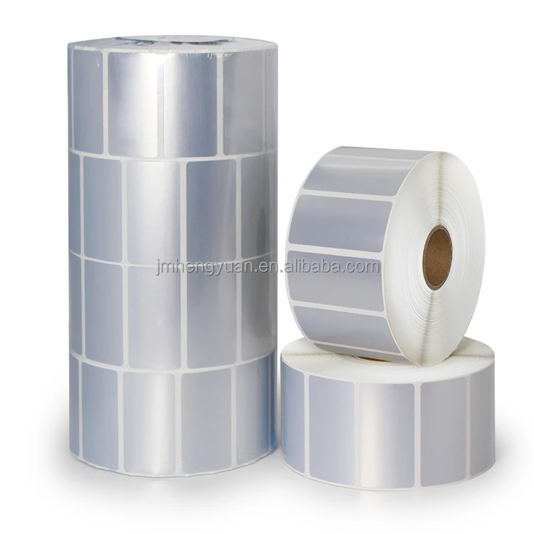 Custom Size Blank 50x25mm PET Film Printing Silver Blank Label Paper ...