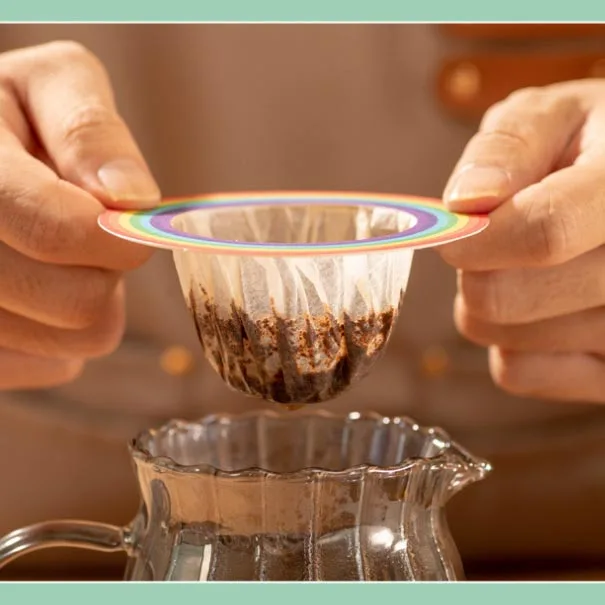 Customize Food Grade Drip Coffee Filters with Ear Custom Printing UFO Shape