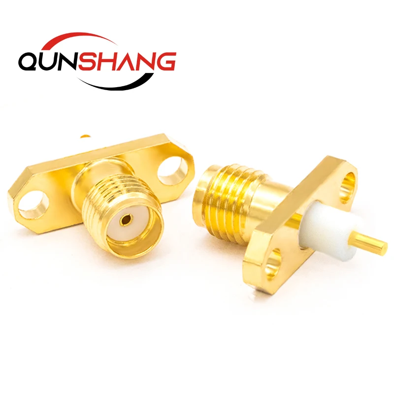 Sma-kf Rf Coaxial Connector Sma Female 2 Two Hole Flange Panel Mount Connector - Buy Sma Female ...