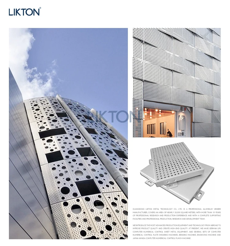 Durable Modern Design Aluminum Plate Curtain Wall Panels for Interior ...