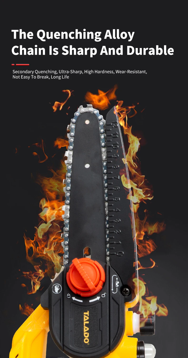 Handle Operated Rechargeable Mini Chain Saw Cordless 6 Inch Chain Saw ...