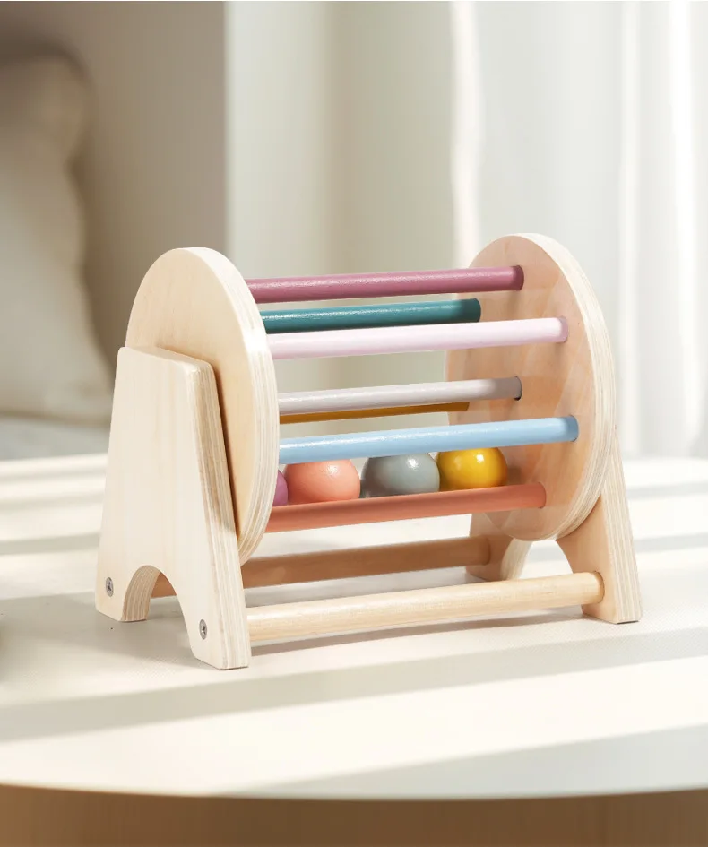Montessori Infant Rolling Drum Toy Preschool Early Learning Education ...