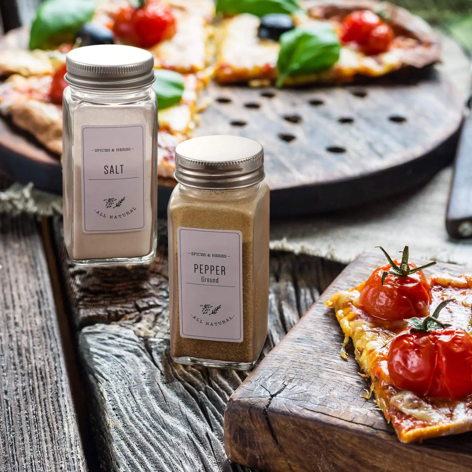 36 Pcs Stackable Glass Spice Jars - Wholesale Available