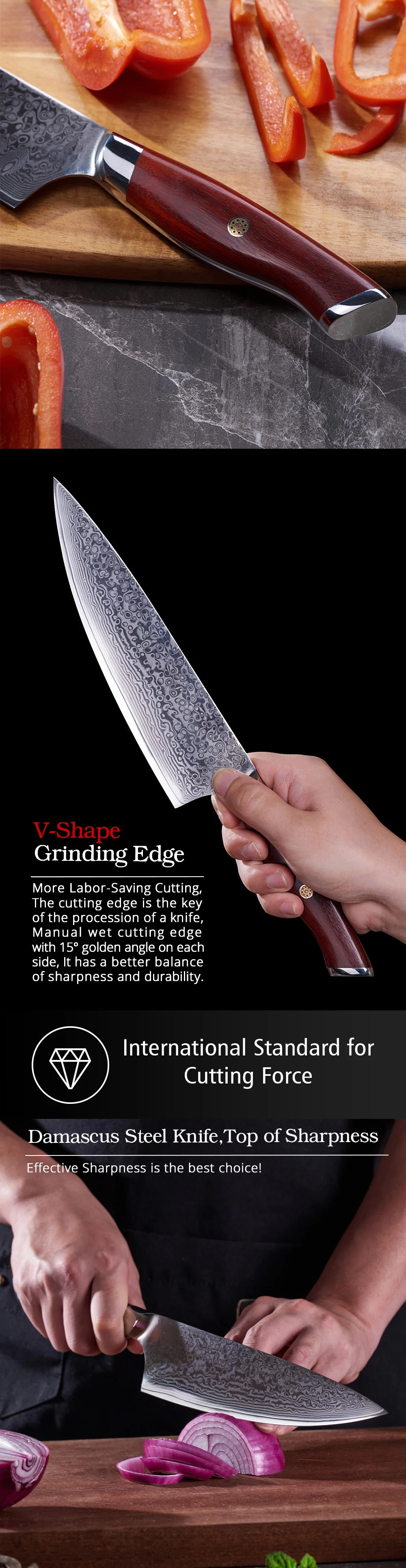 Cuchillo De Chef Profesional Custom Knives Demascus Knife Chef Knife ...