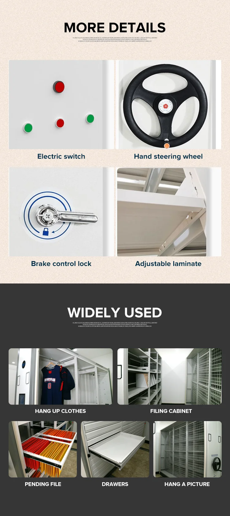 Modern Steel Mobile Shelving File Archives Rack Electric Intelligent ...