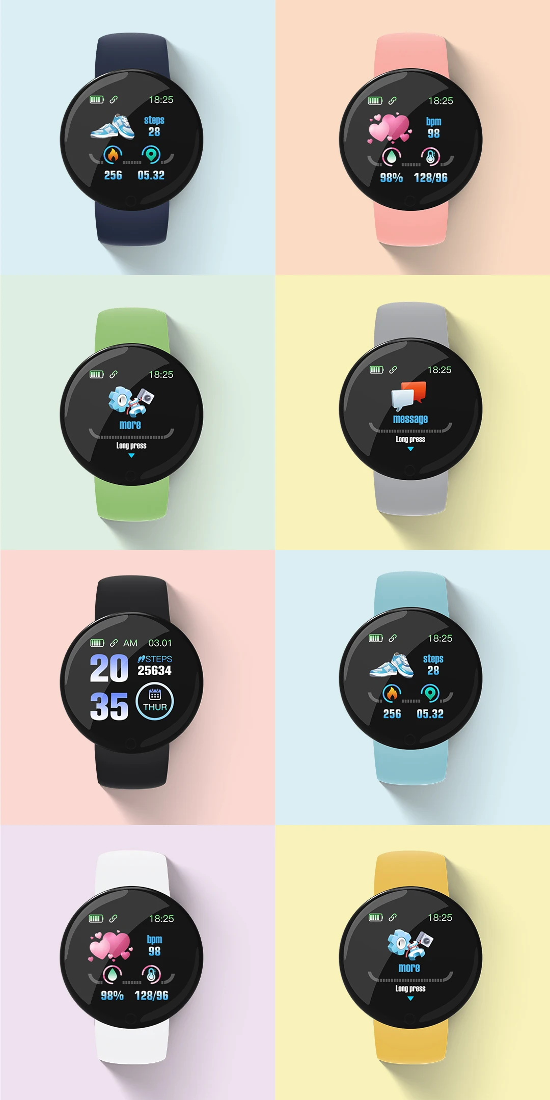 Smartwatch Circular Color Screen With Multiple Sports Modes Call ...