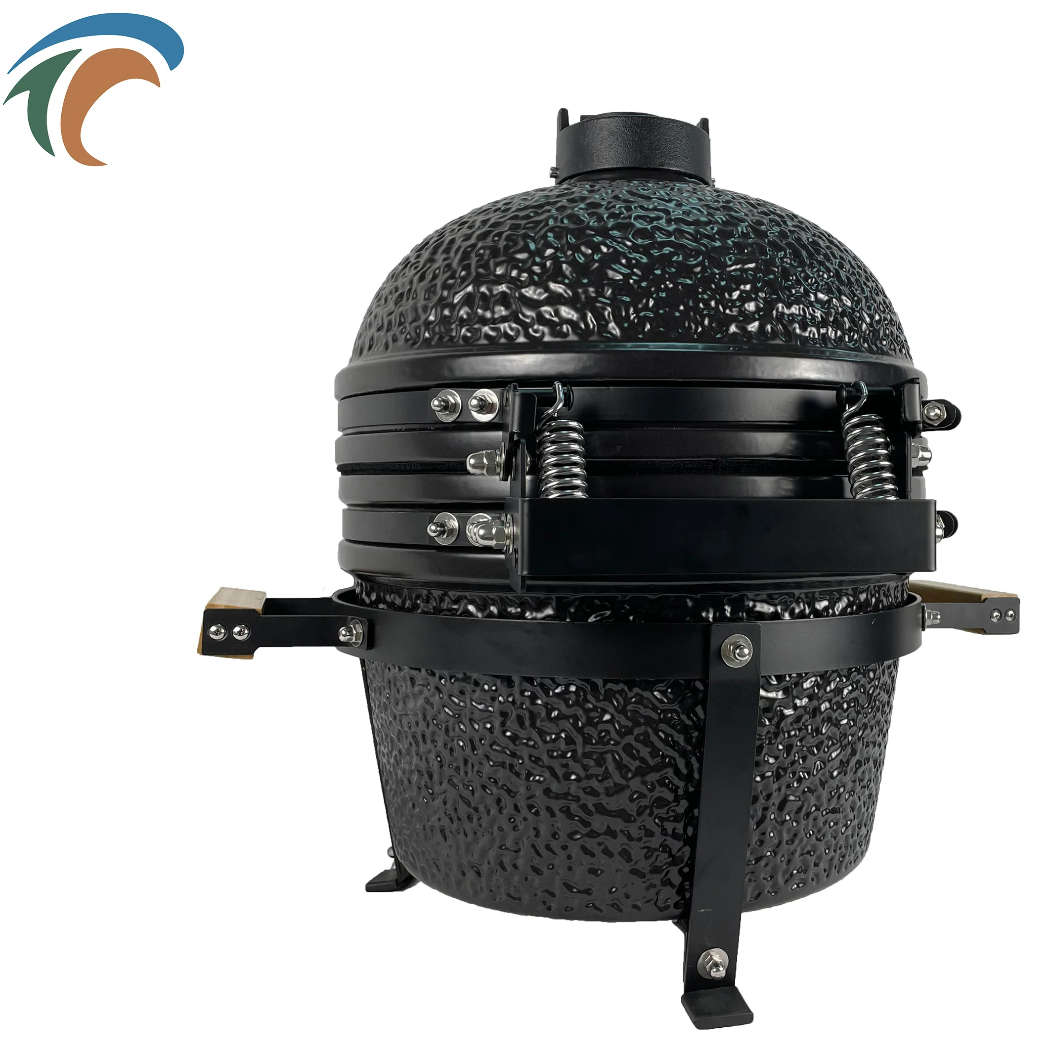 Removable Barbecue Outdoor Charcoal Barbecue Black Ceramic Bbq Kamado ...