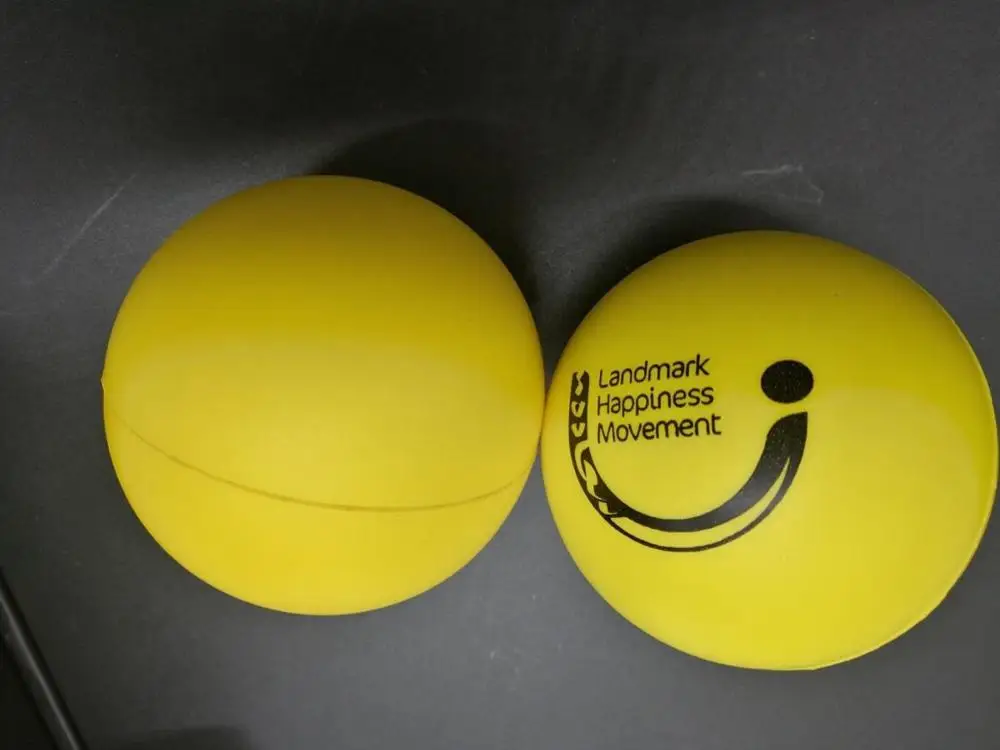 Custom Logo PU Anti-Stress Ball 63mm Round Shape Foam Relief Toy Soft ...