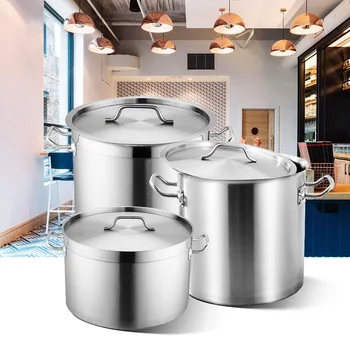 Commercial Industrial Large 304 Stainless Steel Cooking High Stock Pot ...