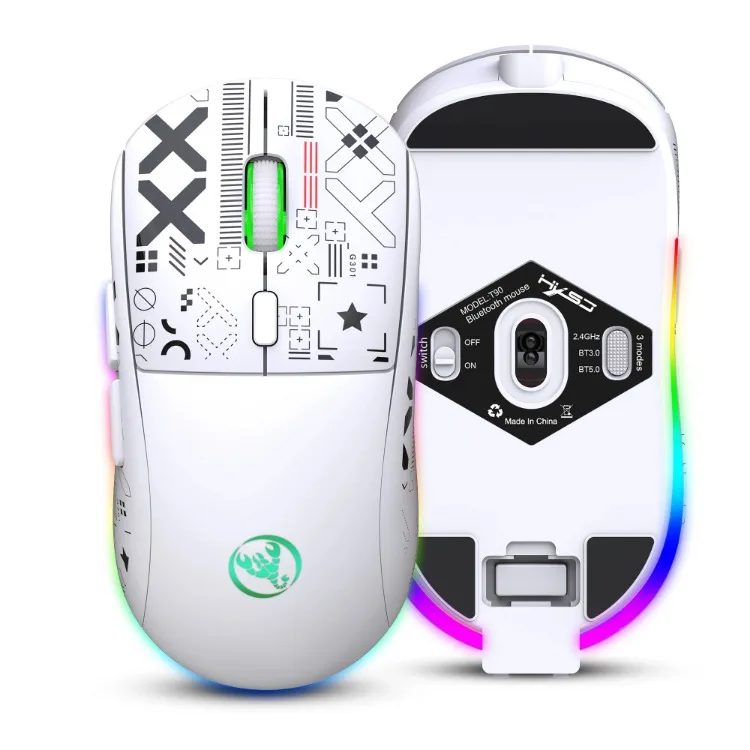 3 Modes Bluetooth Gaming Mouse Rechargeable 2.4g Usb Wireless Rgb ...