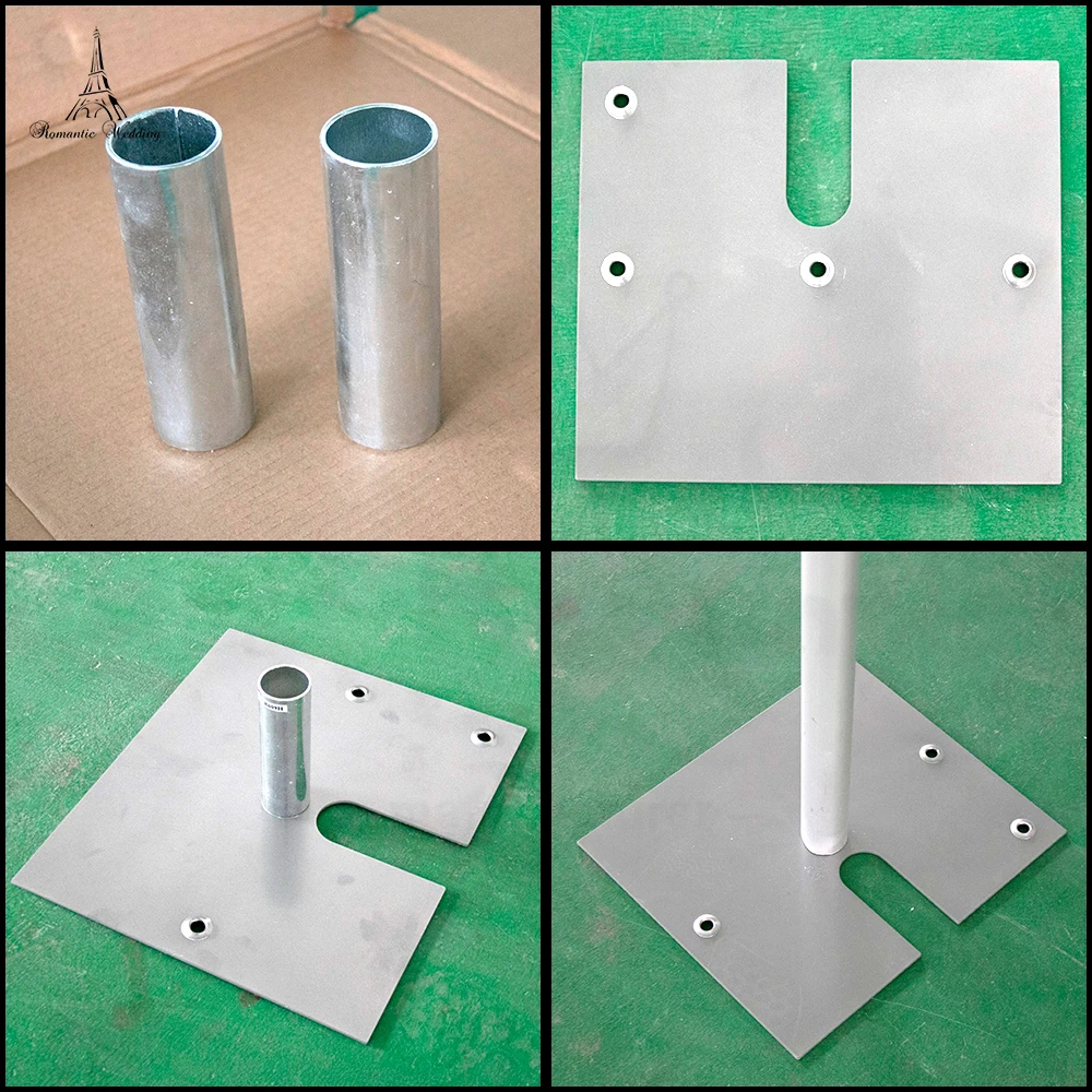 Single Pole Portable Adjustable Height Pipe and Drape Backdrop Kit