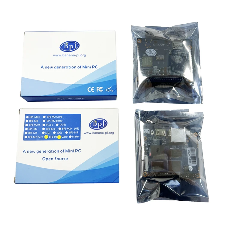 Banana Pi Bpi-p2 Zero 512mb Ddr3 8gb Emmc Onboard Iot Development Boards Support Poe 100m Lan ...