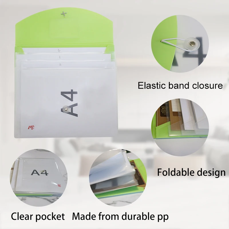 Factory Supply Plastic Document Files Bag Pp Envelope Bag With Elastic ...