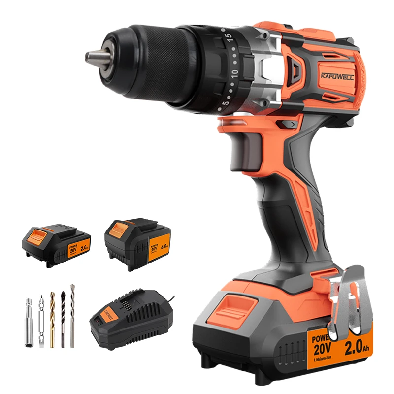Kafuwell Pa4500-72h Cordless Tool Combo Kits 20v Impact Hammer Drill ...