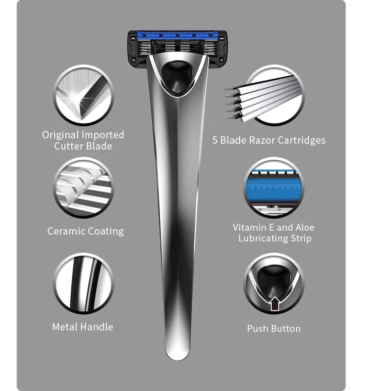 Persona Body Grooming Shave Razor - 5 Blade New Design