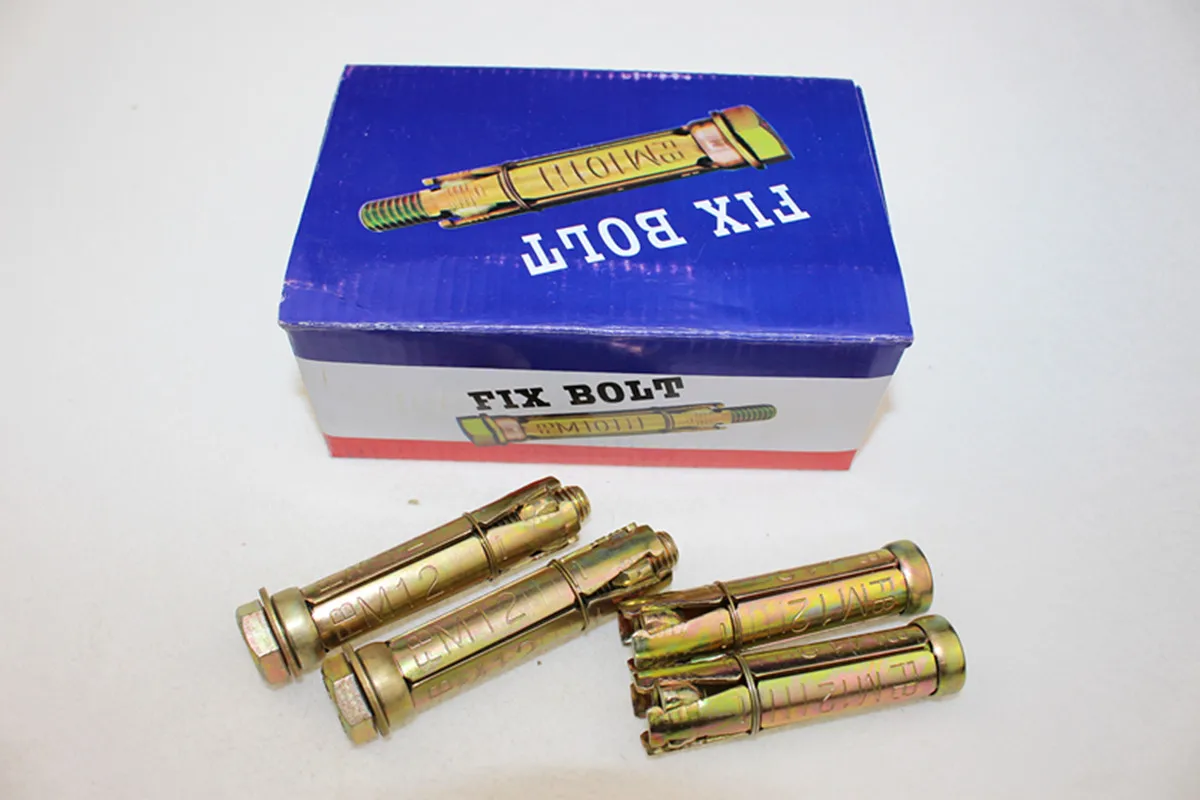 4PCS Yellow Zinc Plated Anchor Bolts - Heavy Duty Fixing