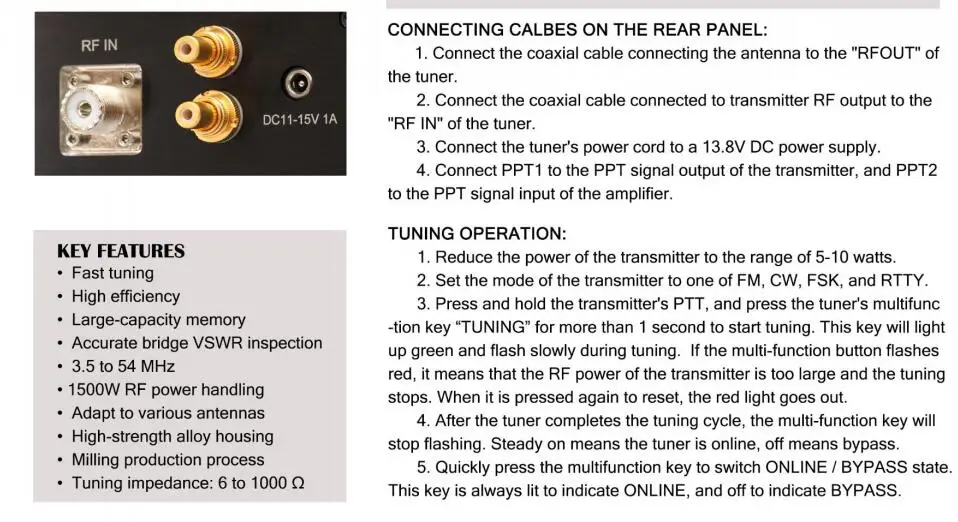 MAT-1500 HF SSB 1500W Automatic Antenna Tuner for High-Power Transmitters