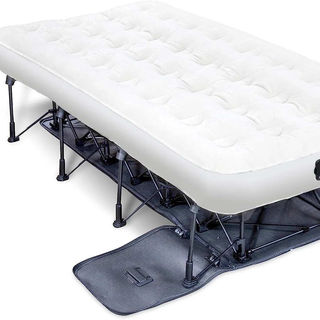 Woqi Self Inflating Inflatable Bed With Frame And Rolling Box,Suitable ...