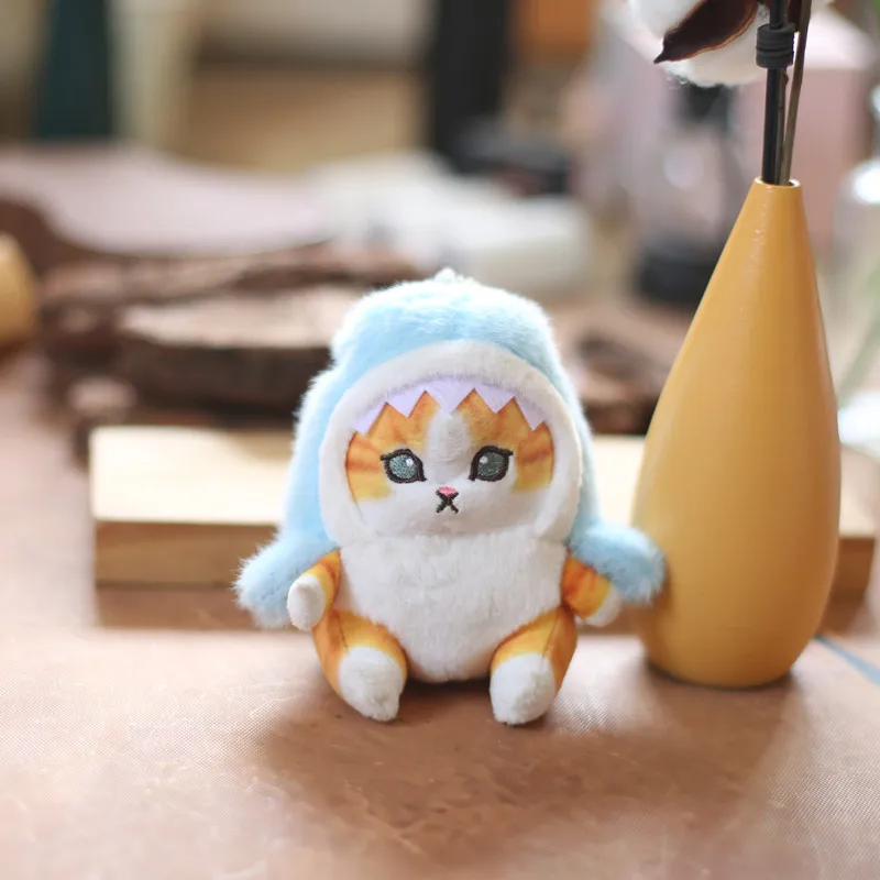Cute Shark Cat Fried Shrimp Plush Keychains - Perfect Toys