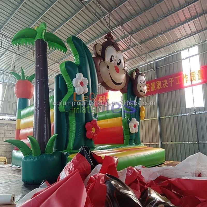 Monkey Animals Castle for Kids Customized Indoor Outdoor Pvc Inflatable ...