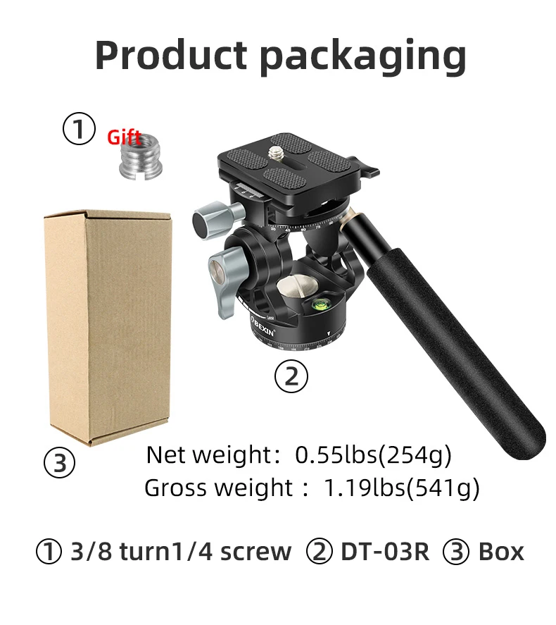 Bexin Heavy Duty 360 Degree Swivel Camera Mount Tripod Panoramic Ball ...