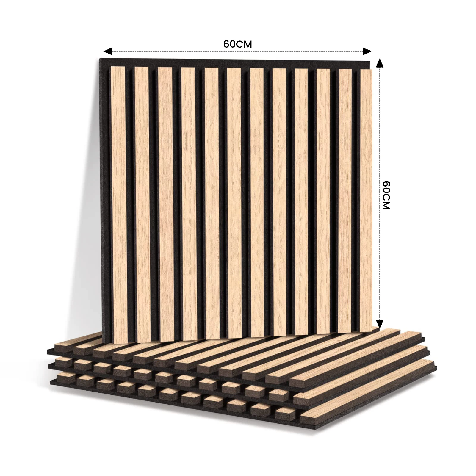 Walnut Oak Waterproof Natural Panel - Sound Absorbing Akupanel
