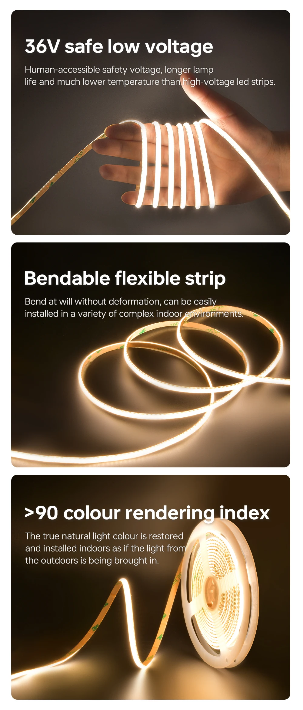 China Manufacturer Ip20 Non Waterproof 300leds/m Dc36 White Warm White ...