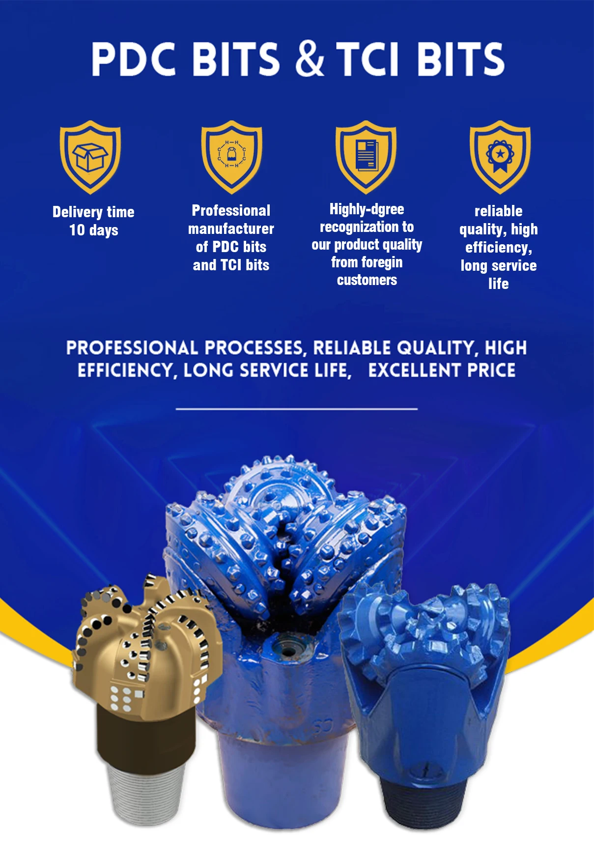 Pdc Bit 17 1/2 Pbc Bitsteel Bitsteel Body Drilling 6 Blades - Buy Bit ...