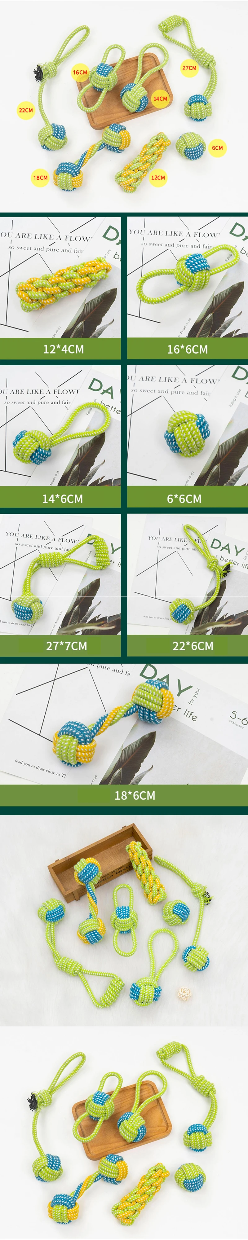 Durable Chewing Interactive Playing Dog Rope Chew Toy Bite Resistant ...