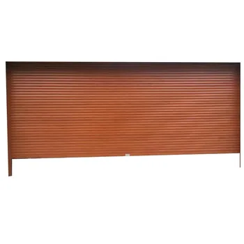 Roller Shutter Automatic Remote Wood Grain Fire Rated Aluminum Alloy ...